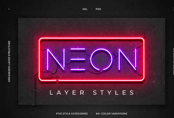 25+ Neon Photoshop Styles | Free & Premium Downloads